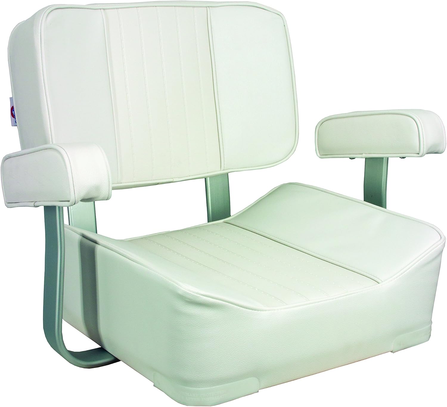 New Deluxe Captain's Chair springfield Marine 1040002 White 19" H x 24 ...