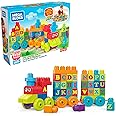 Amazon.com: Mega Bloks Building Basics ABC Learning Train : Mega ...