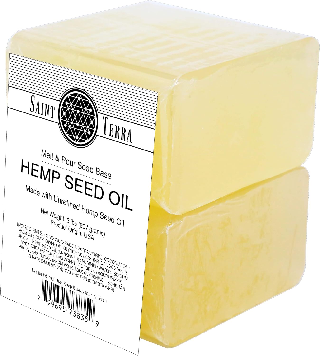 Amazon.com: Saint Terra - Hemp Seed Oil Melt and Pour Soap Base, 2 ...
