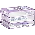 Amazon.com: DALTACK 3 Tier Letter Tray Paper Organizer with Handle ...