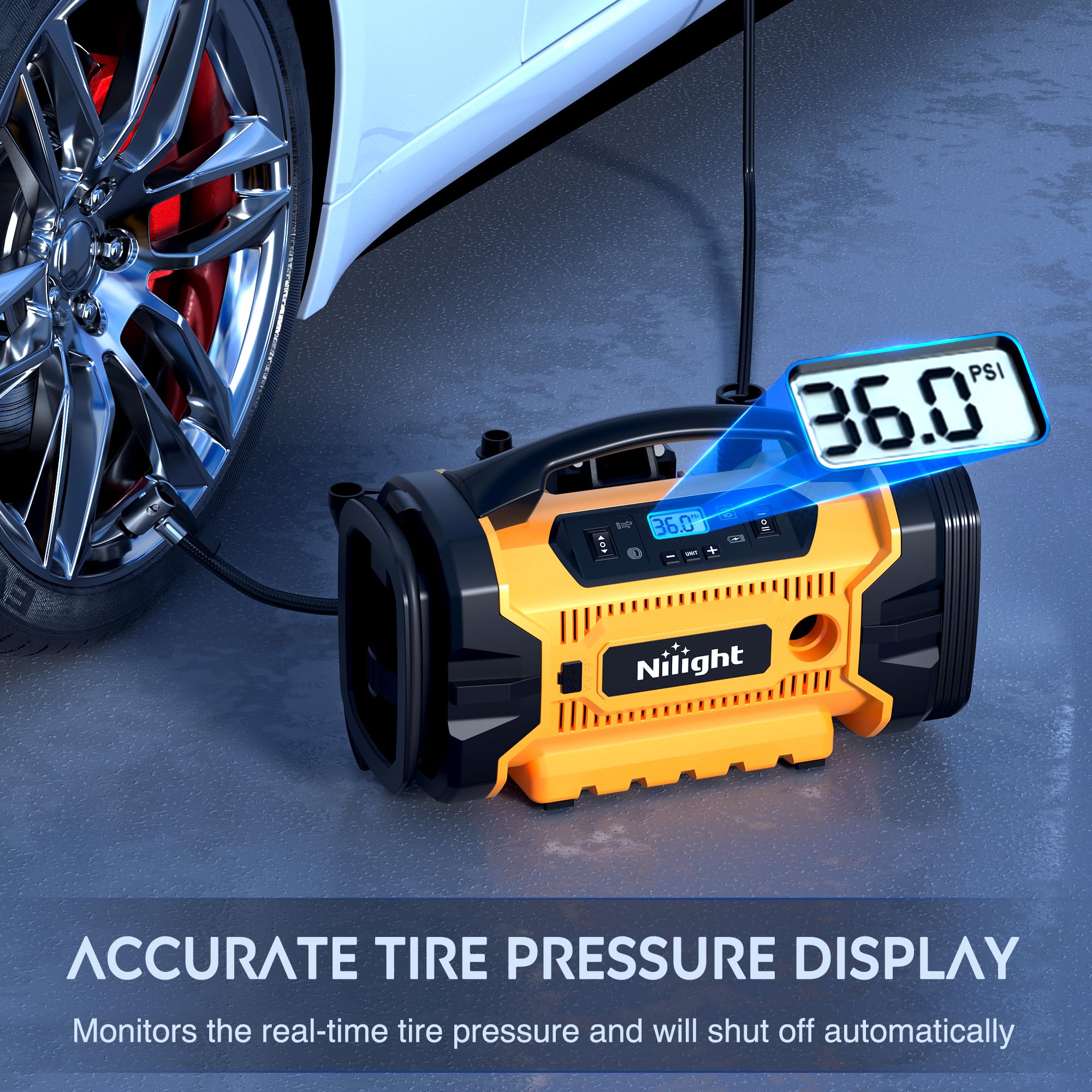 Mua Nilight Portable Air Compressor Tire Inflator 3 Power Sources Pump ...