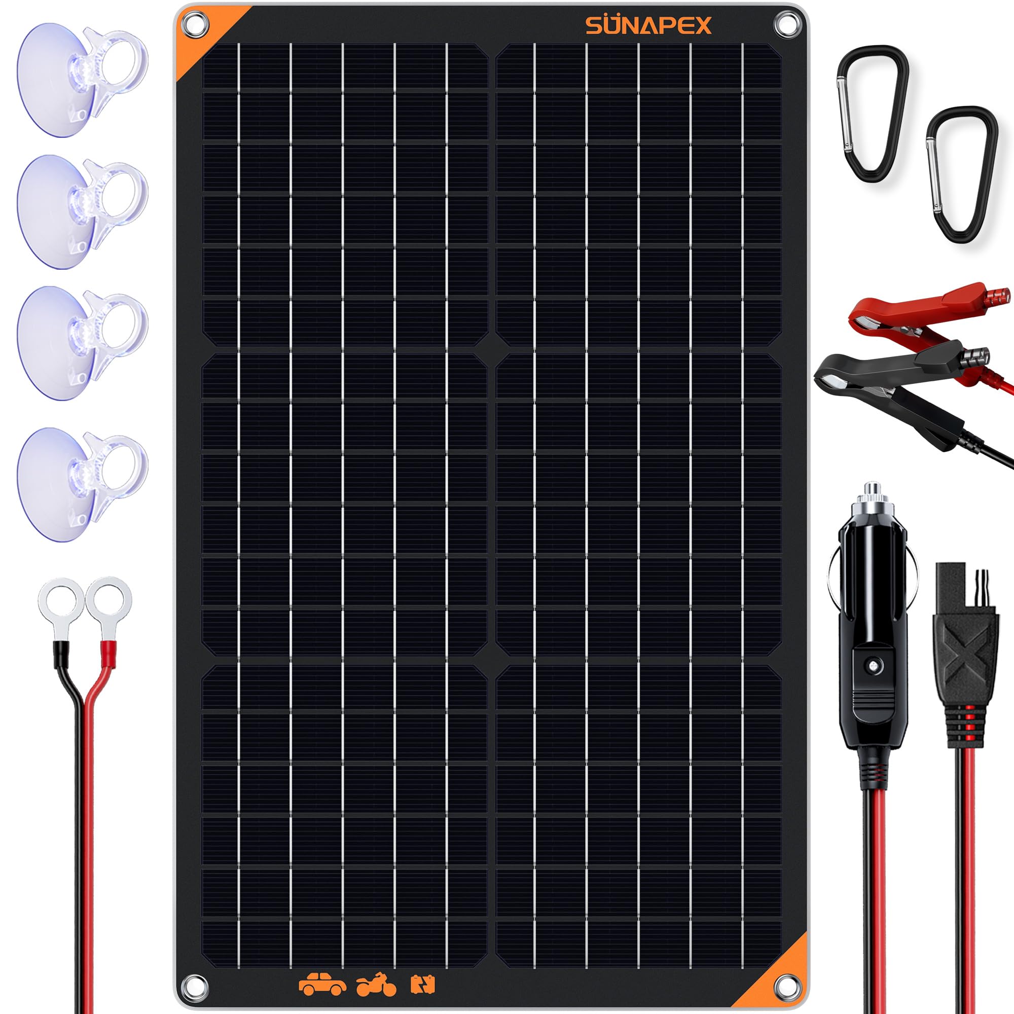 Mua SUNAPEX 12V 30Watt Solar Trickle Charger Maintainer - Waterproof ...