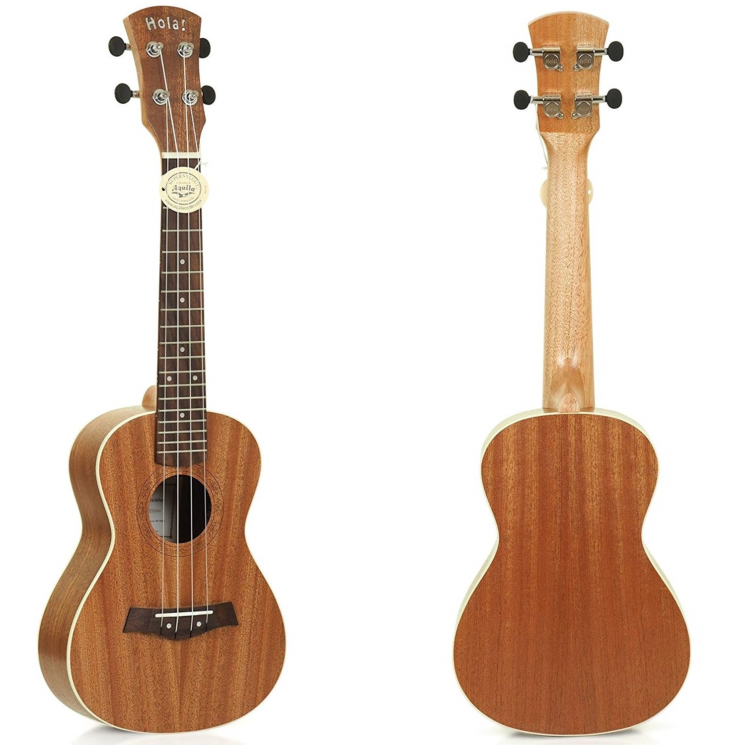 Concert Ukulele Bundle, Deluxe Series by Hola! Music (Model HM-124MG ...