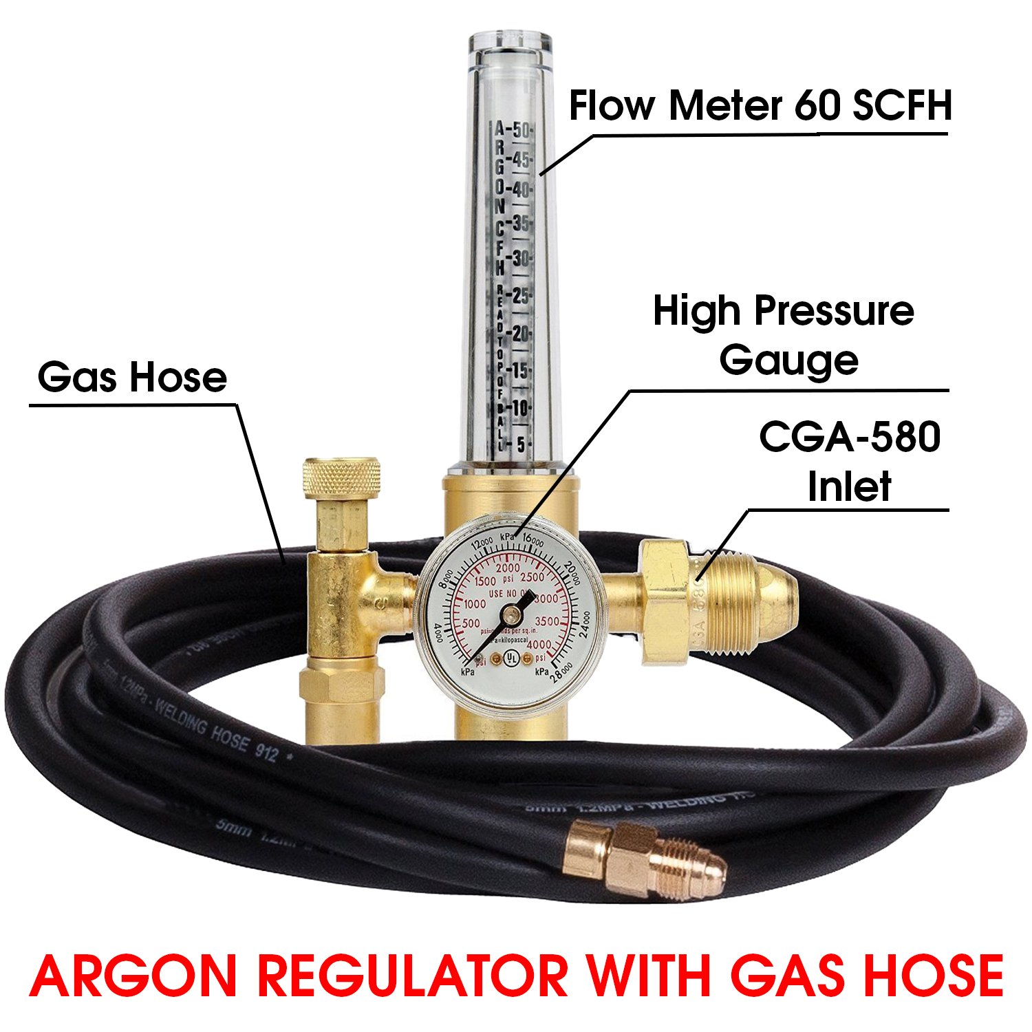Wadoy Argon Gas Regulator With Hose For Welding Argon CO2 Regulator wadoy-argon-gas-regulator-with-hose-for-welding-argon-co2-regulator