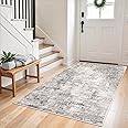 Amazon.com: Washable 3x5 Entryway Rug - Non-Slip Rubber Backing, Soft ...