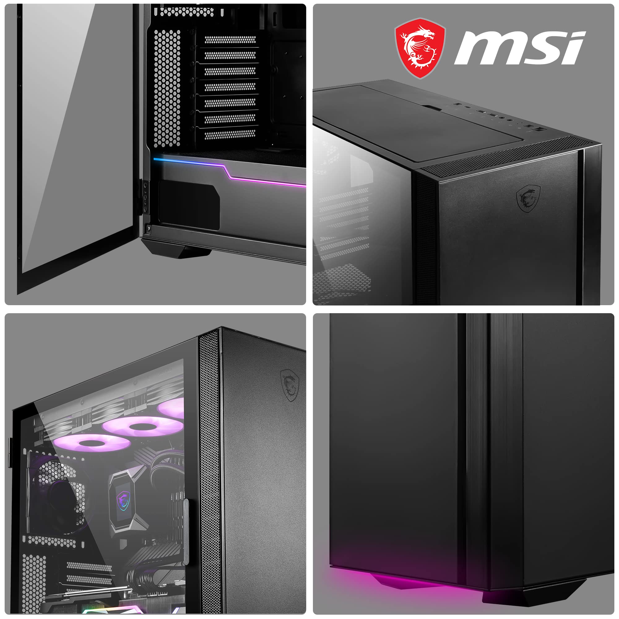Mua MSI MPG QUIETUDE 100S Mid-Tower PC Case - Tempered Glass & Sound ...