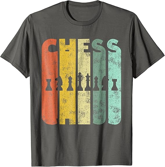 Amazon.com: Retro Chess Tshirts Men, Women, Kids Chessmaster Shirt ...