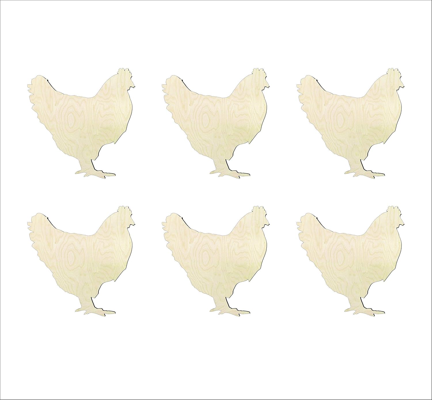 Amazon.com: DIY 3 inch cutout Chicken, Chicken wood cutout, Chicken ...