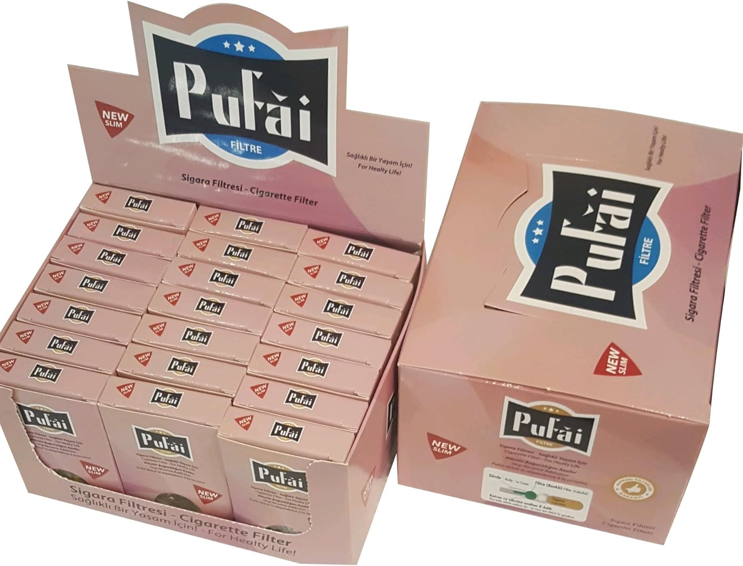 Pufai Disposable Super Slim Cigarette Filters Compatible 5mm 6mm Tar ...