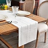 Amazon.com: Farmhouse Rustic Table Runner Braided Stripe Table Runners ...
