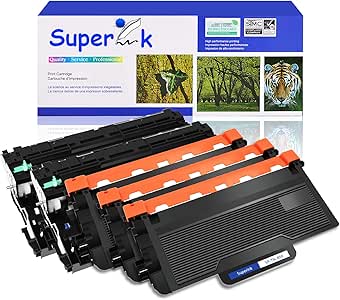 Amazon.com: SuperInk 5 Pack High Yield Black Toner Cartridge & Drum Unit Combo Replacement ...