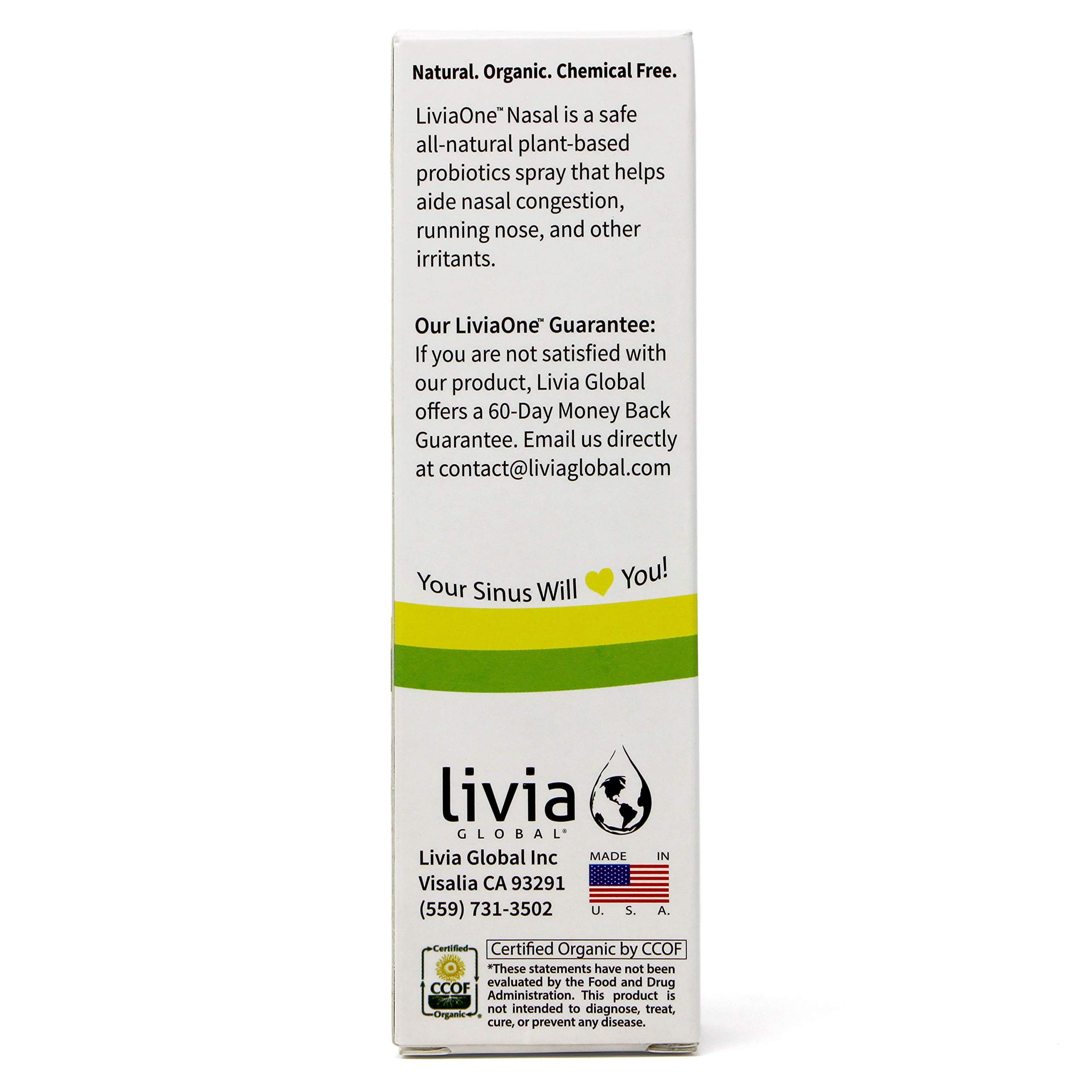 Mua LiviaOne Probiotics Nasal Spray - USDA Organic Certified - All ...