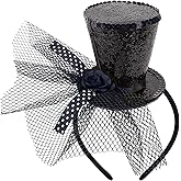 Amazon.com: Bniksok Red Mini Top Hat Headband Fascinator Tea Party Headpiece for Women Lady Gril ...