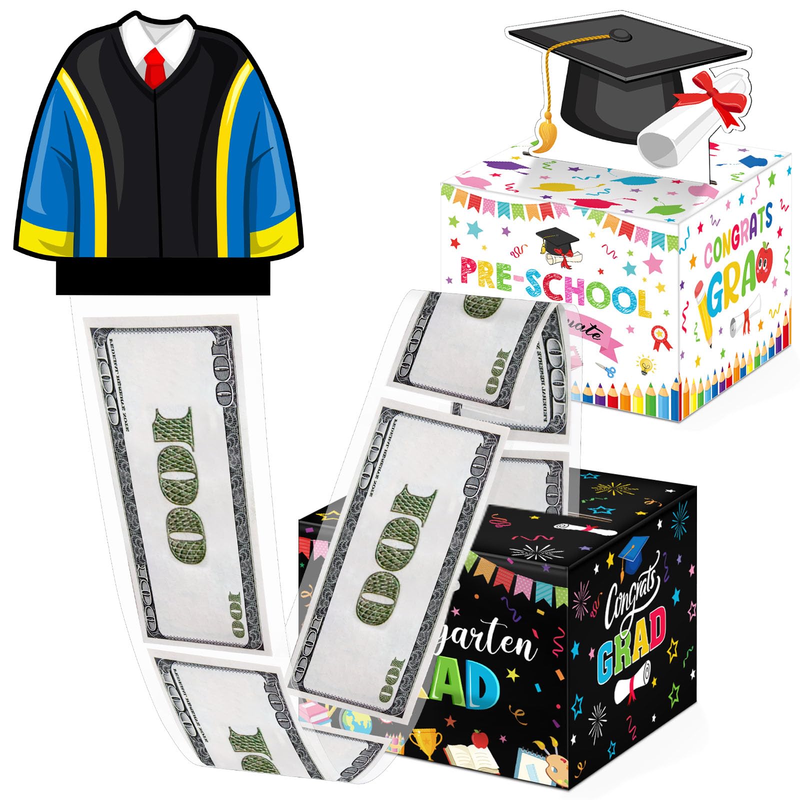 Pasimy 2 Set Graduation Money Box for Cash Gift, 2025 Graduation Gifts ...