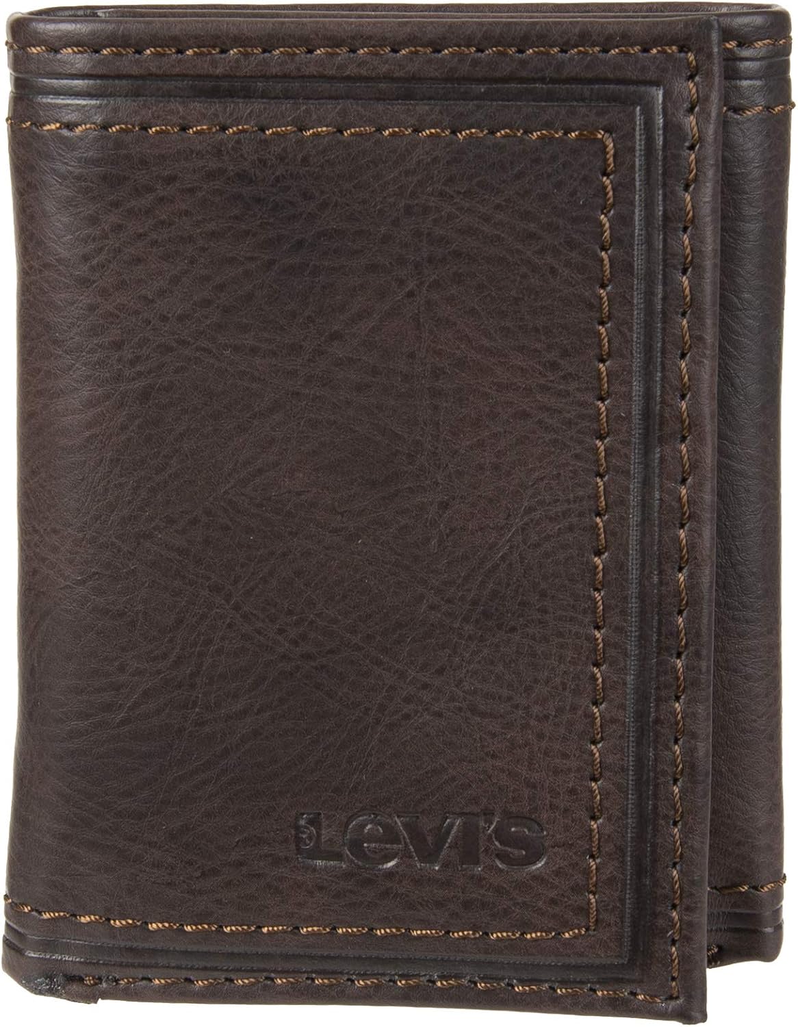 Levi's Mens RFID Tri-Fold Slim Slim Wallet with ID Window and Credit ...