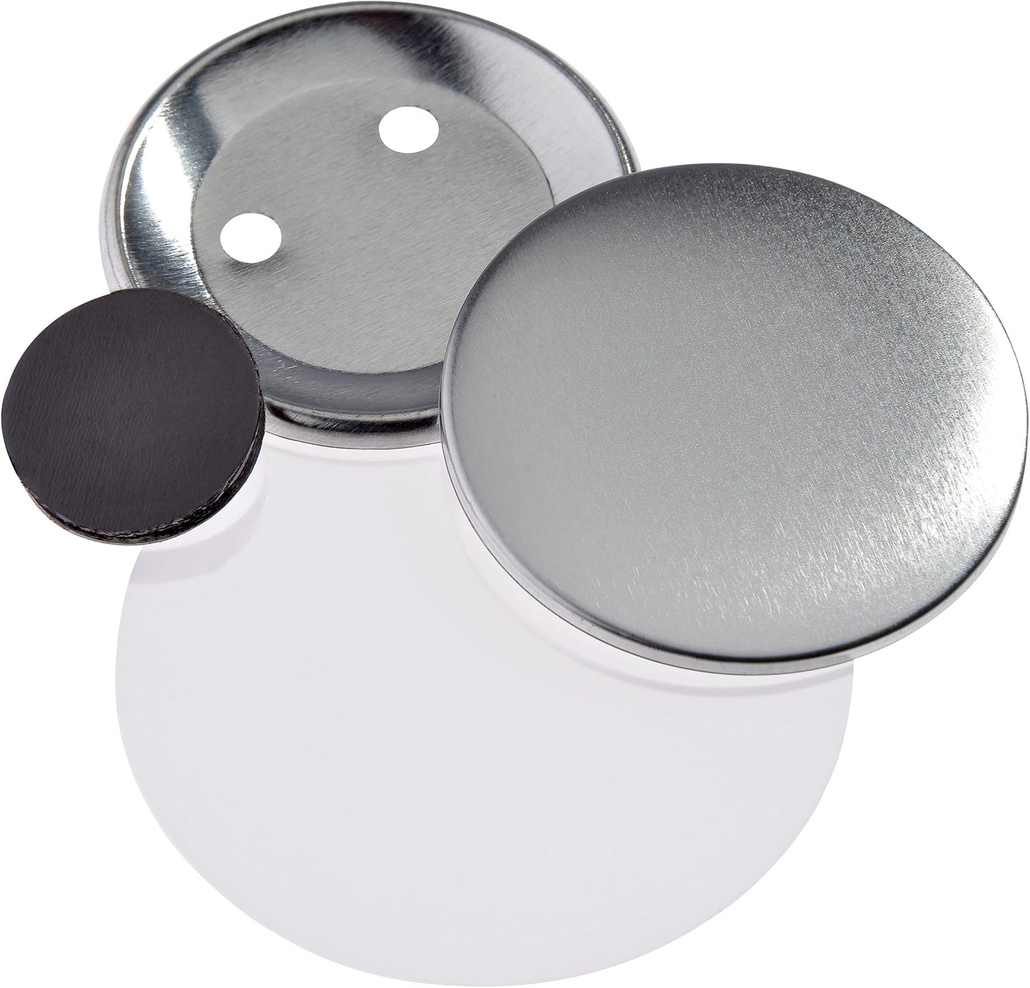 Buttonrohlinge 59mm (50 Stück) für Badgematic Buttonmaschine mit ...