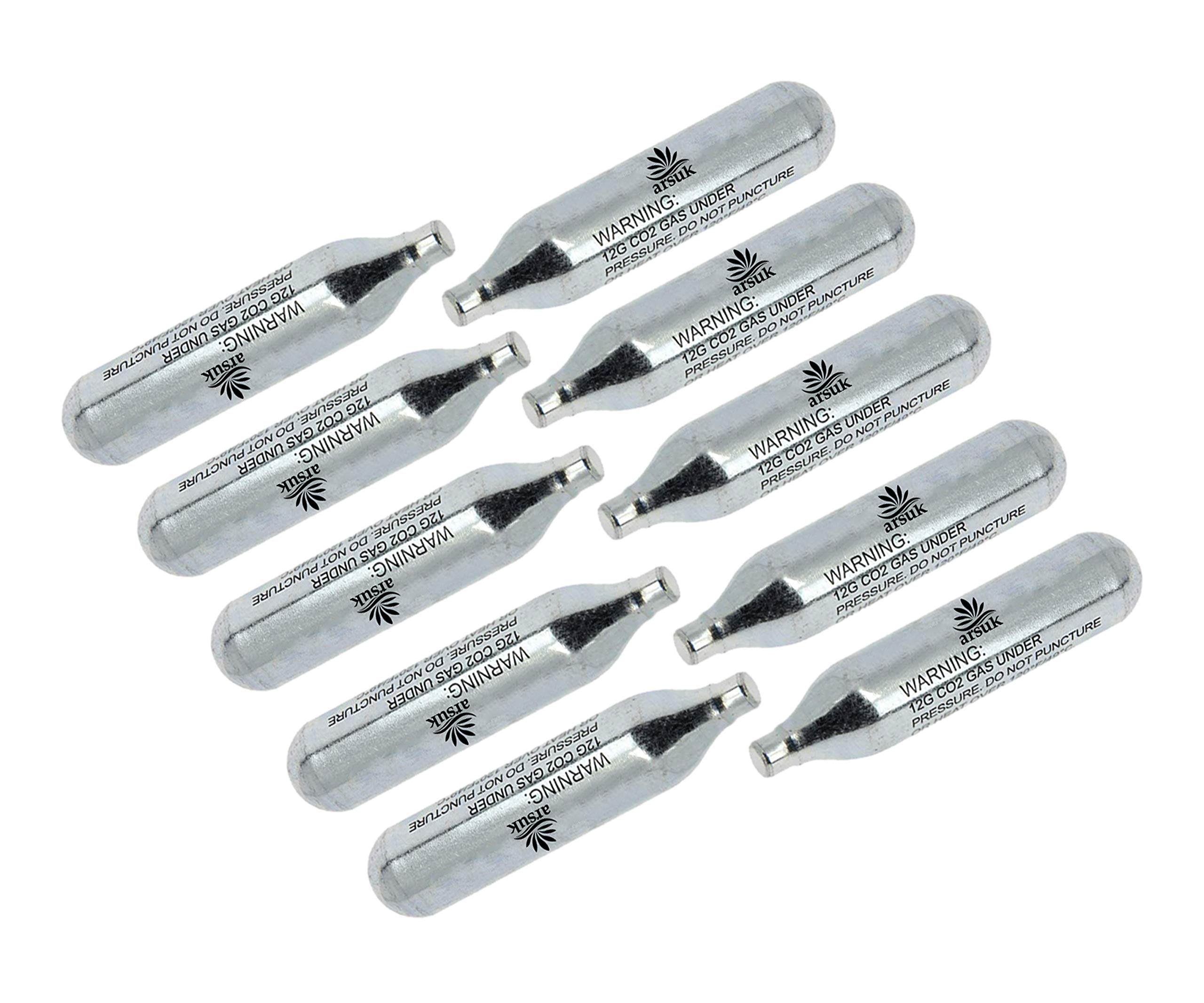 Buy ARSUK CO2 Cartridge 12g Airsoft Capsules Blowback Propellant Green ...