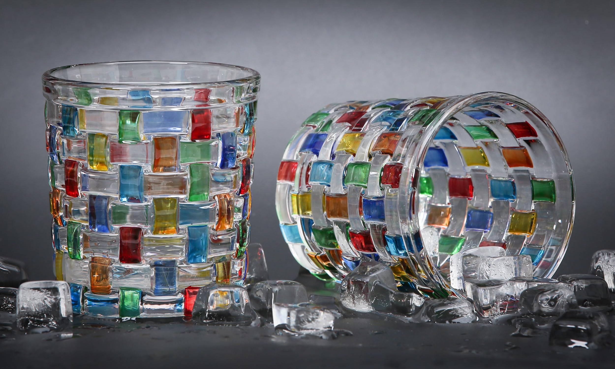 Mua Stained Glass Cup 8.8 oz. Artisanal Hand Painted 2 Pack Whiskey ...