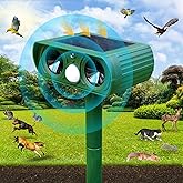 Amazon.com: Solar Animal Repeller, 360°Ultrasonic Animal Repeller, Cat ...