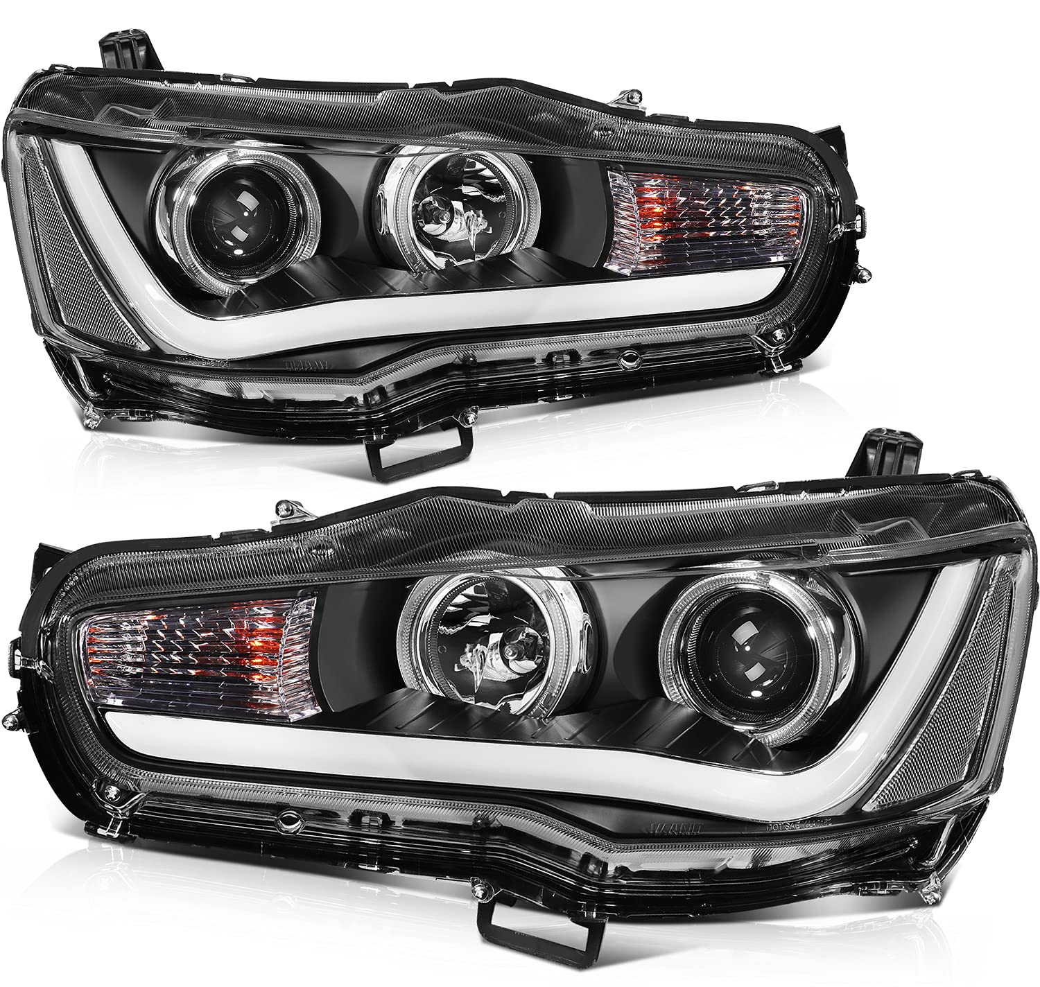 LSAILON Projector Headlight Assembly With LED DRL Replacement for 2008 ...