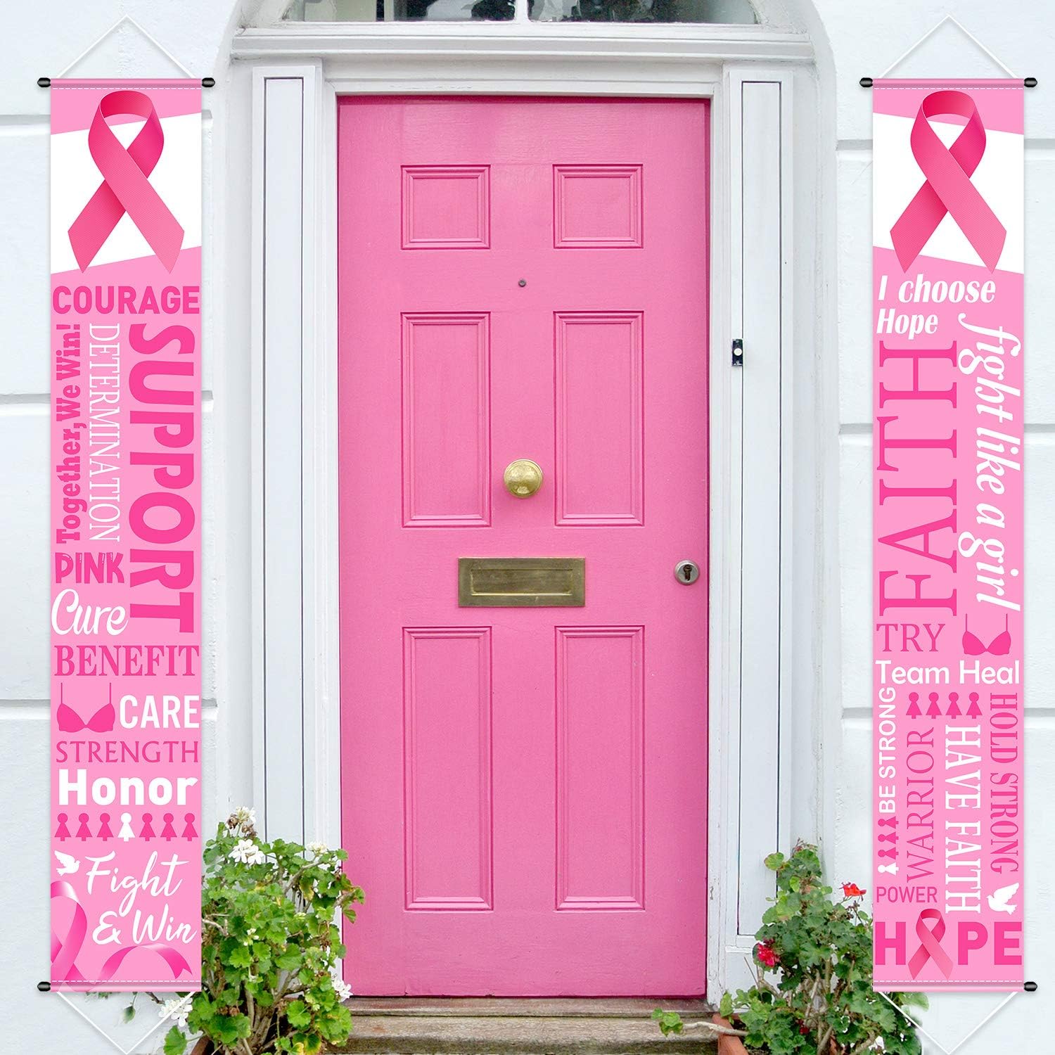 Amazon.com: Pink Ribbon Party Decorations Breast Cancer Awareness ...