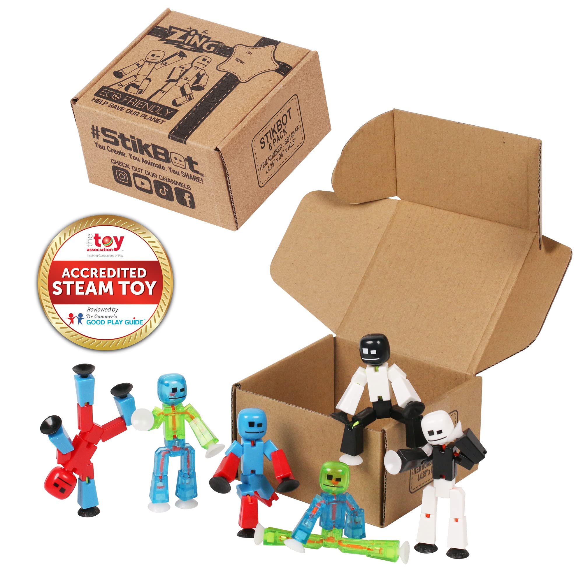 Mua Stikbot Series 4 - Color 6 Piece Posable Action Figure Set - for ...