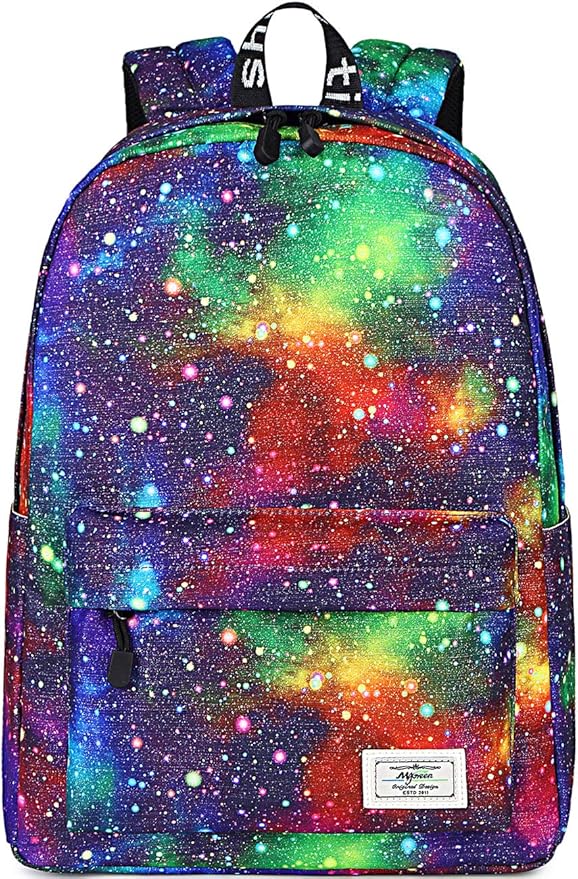 Galaxy Backpack for Girls, Kids, Teens by Mygreen, 15 inch Durable Book ...