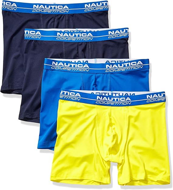 Nautica Men's Competition Comfort 5" Boxer Brief Multipack, Bright ...