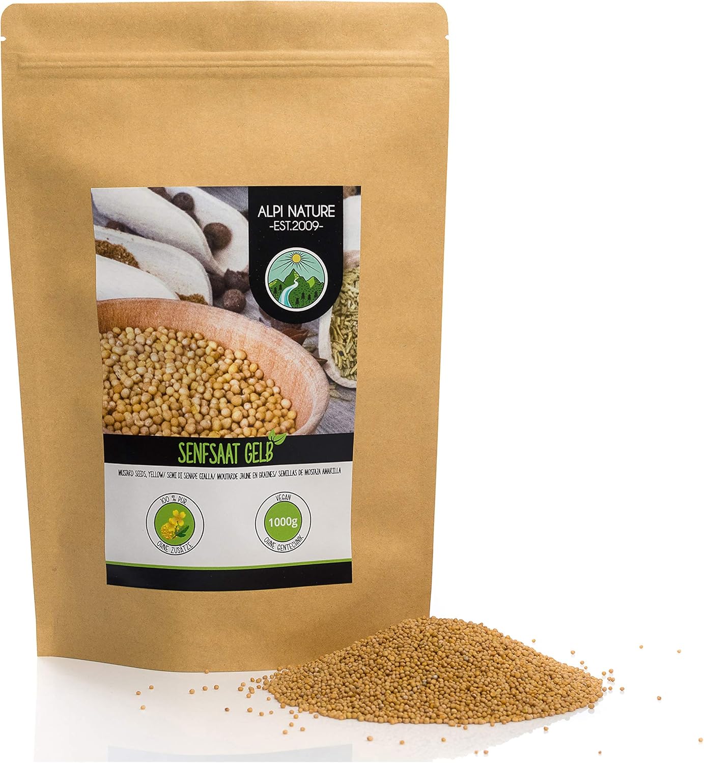 Semi di senape (1kg), semi di senape gialli e bianchi 100% naturali ...