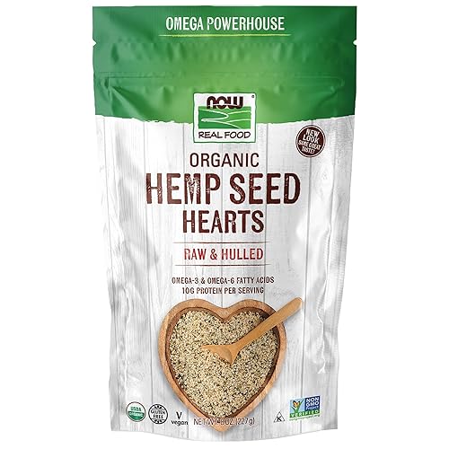 NOW Foods, Organic Hemp Seed Hearts, High in Protein and Iron, with ...
