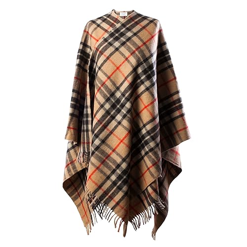 Edinburgh 100% Lambswool Scottish Tartan Long Cape Anderson (One Size ...