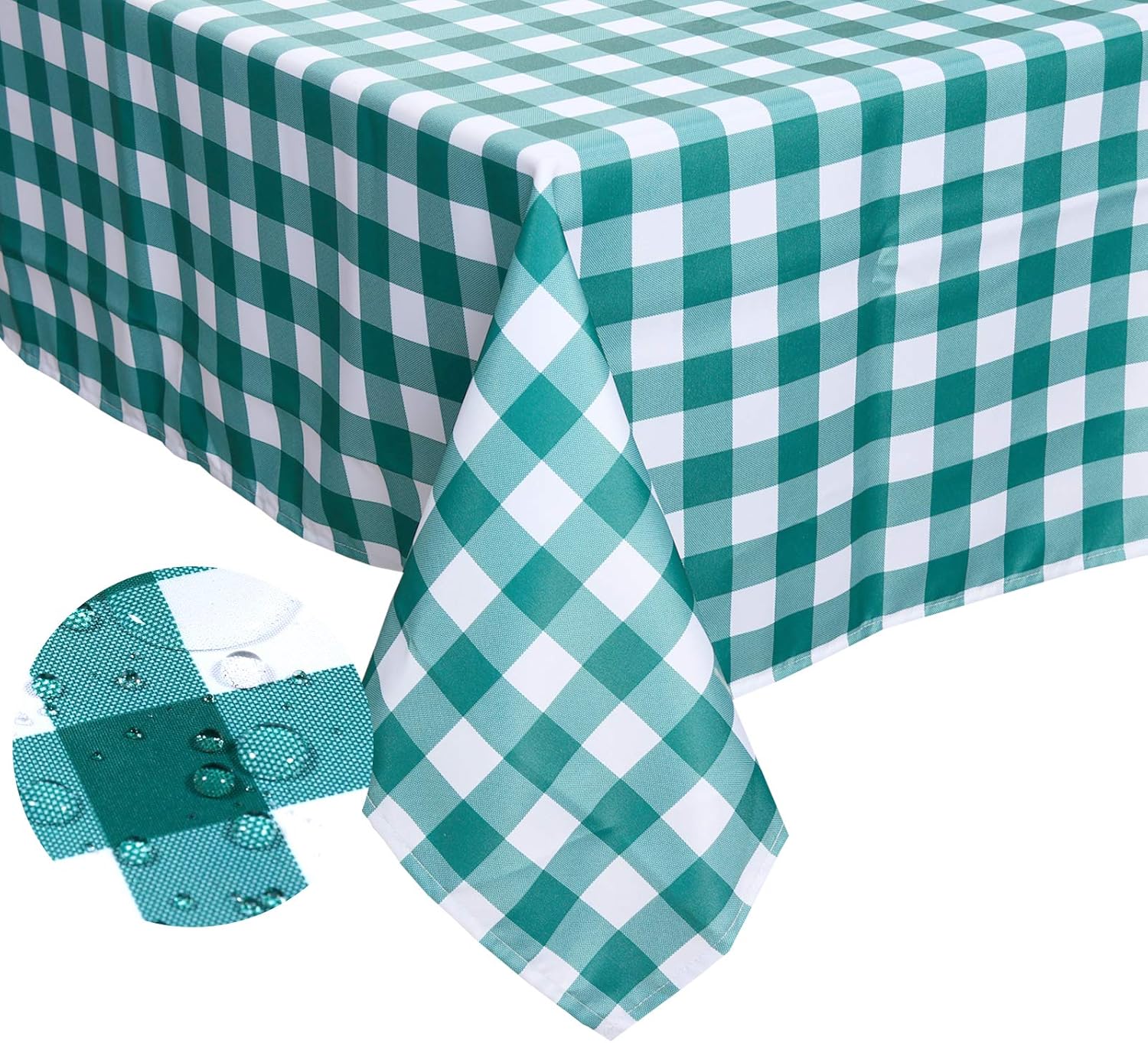 Rectangle Tablecloth - 60 x 84 Inch Water Resistance Microfiber ...