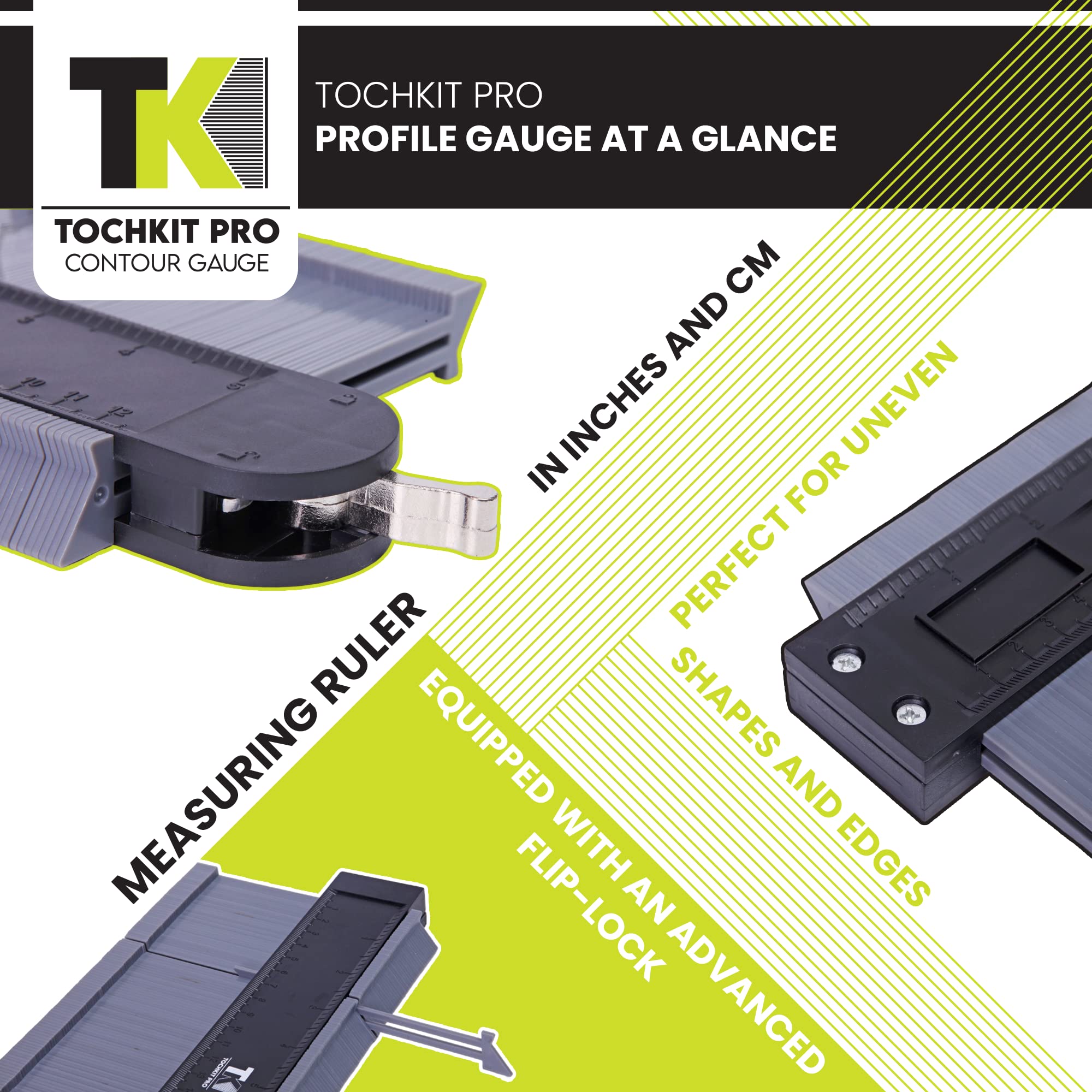 Mua TOCHKIT PRO - 2 in 1 Contour Gauge - Angle Measuring Tool - Super ...