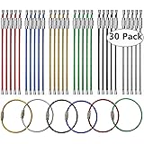 Amazon.com : 20pcs Stainless Steel Wire Keychain Cable Key Ring for ...