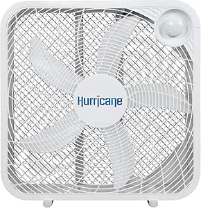 Hurricane Box Fan - 20 Inch | Classic Series | 3 Energy Efficient Speed ...