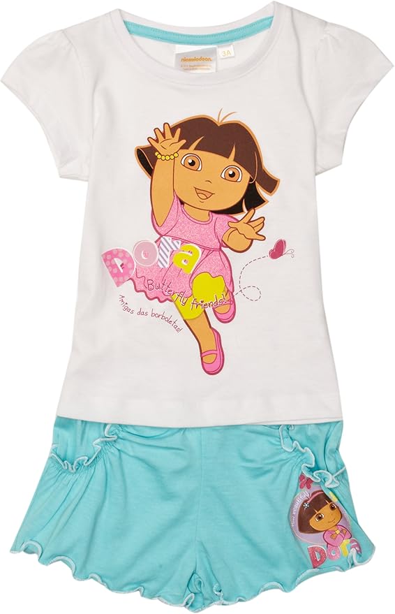 Dora the Explorer ME1322 Girl's Outfit Set Optical White/Atoll 3 Years ...