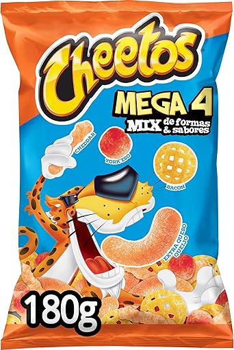 Cheetos - Mega 4 - Mezcla de aperitivos de maíz - 180 g: Amazon.es ...