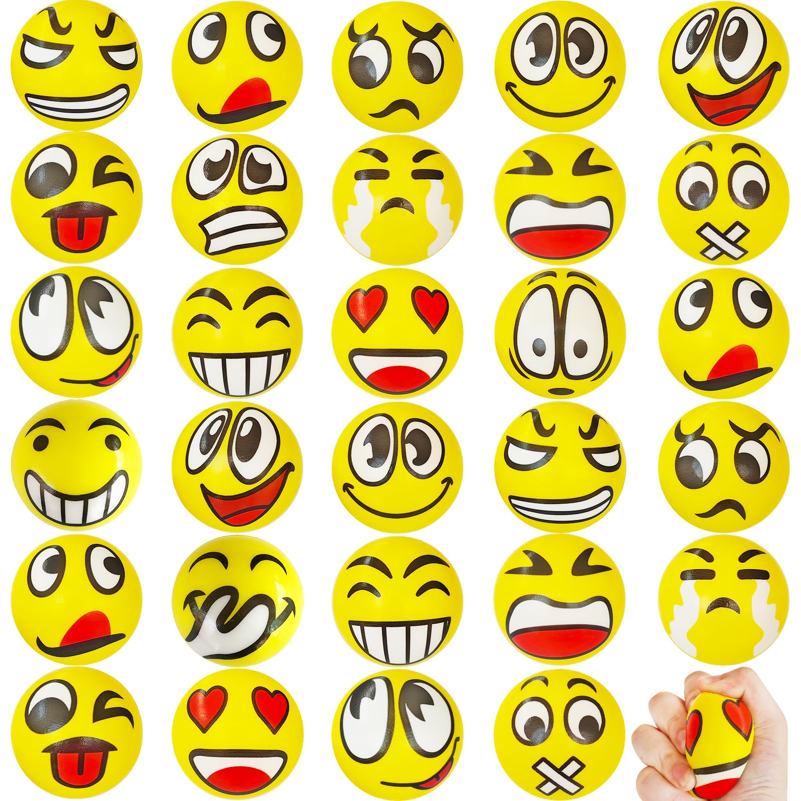 Mua 30 Pcs Face Stress Foam Balls,2.5 Inch Funny Face Squeeze Foam ...