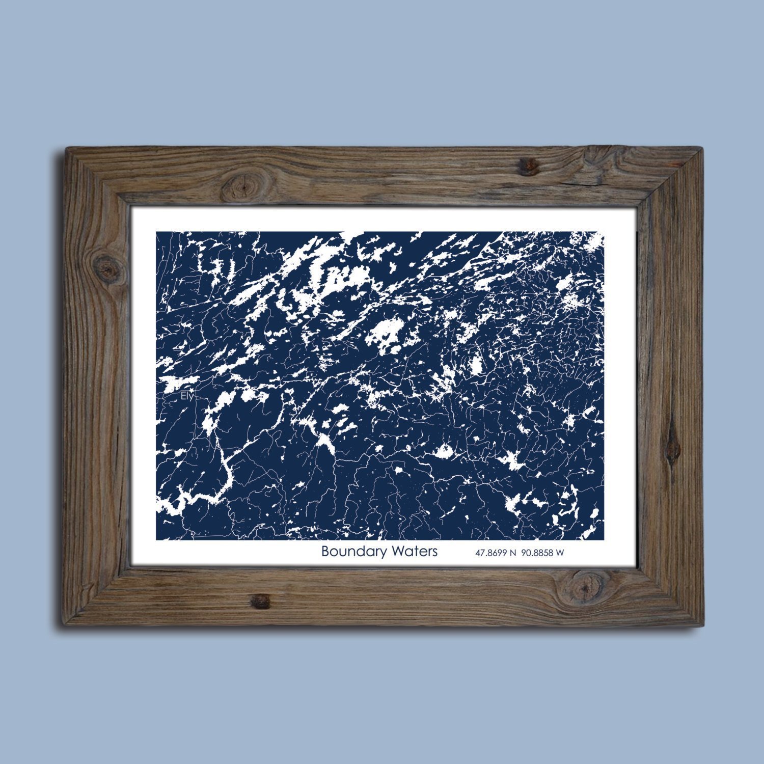 Amazon.com: Boundary Waters map, Boundary Waters city map art, Boundary ...