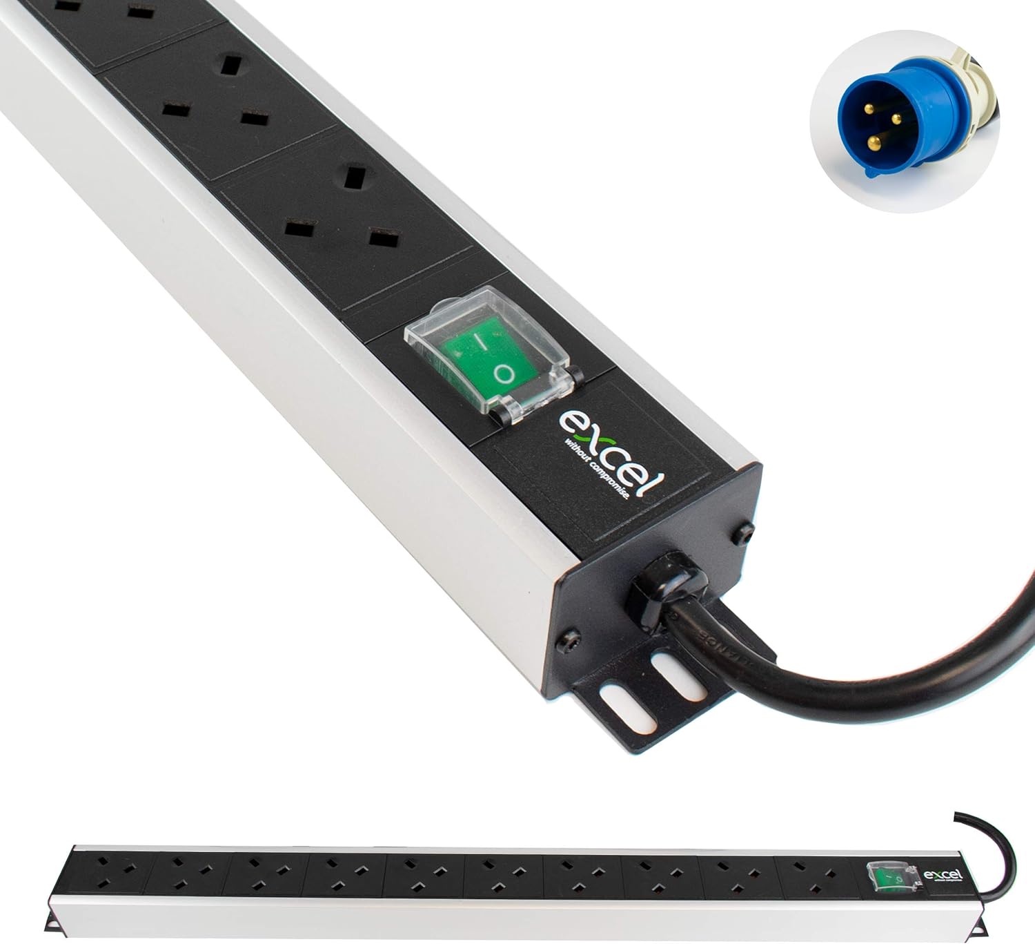 I-CHOOSE LIMITED 0U 10-Way Rackmount PDU Power Distribution Unit ...