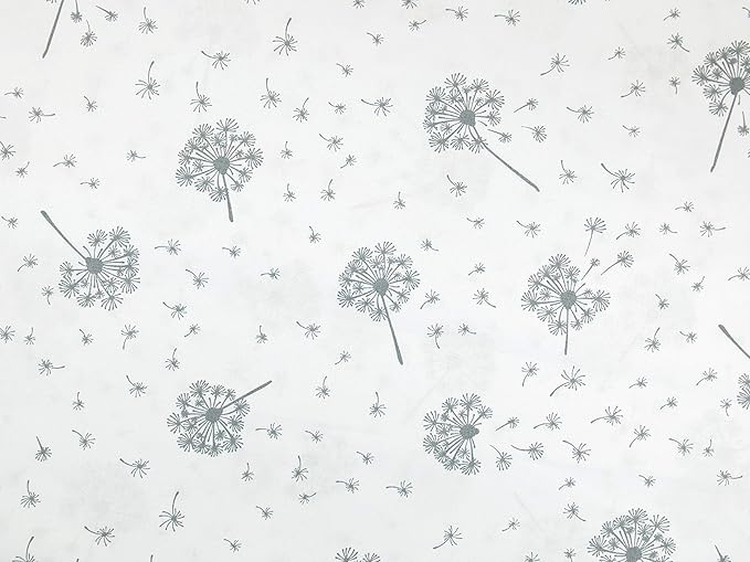 Stoffschreinerei Baumwollstoff (Pusteblume GRAU AUF WEIß) Handmade ...