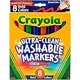 Amazon.com: Crayola® Ultra-Clean Washable Color Markers, Broad Tip ...