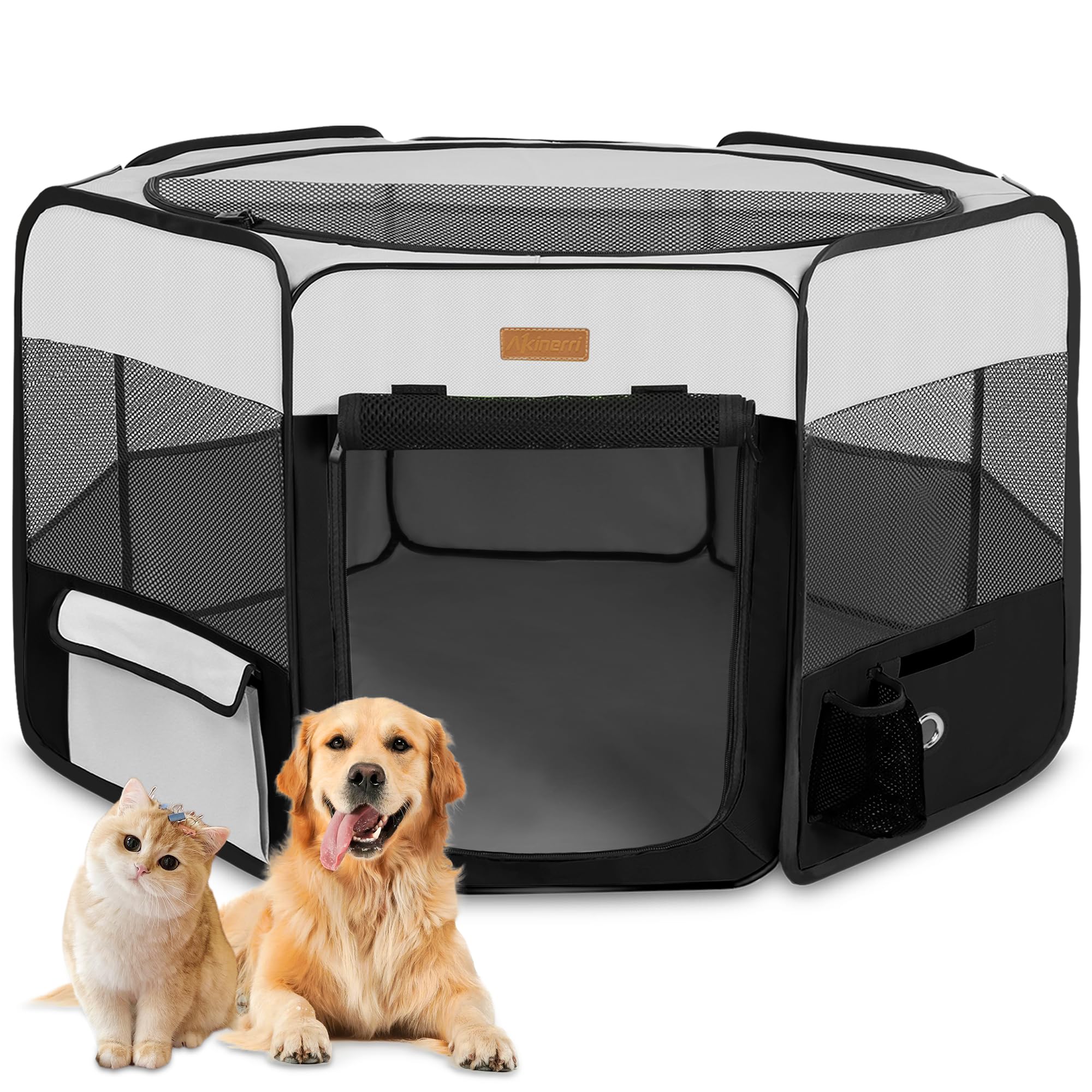 Dog Playpen, Portable Pet Play Pen for Cat, Puppies, Rabbits, Chickens ...
