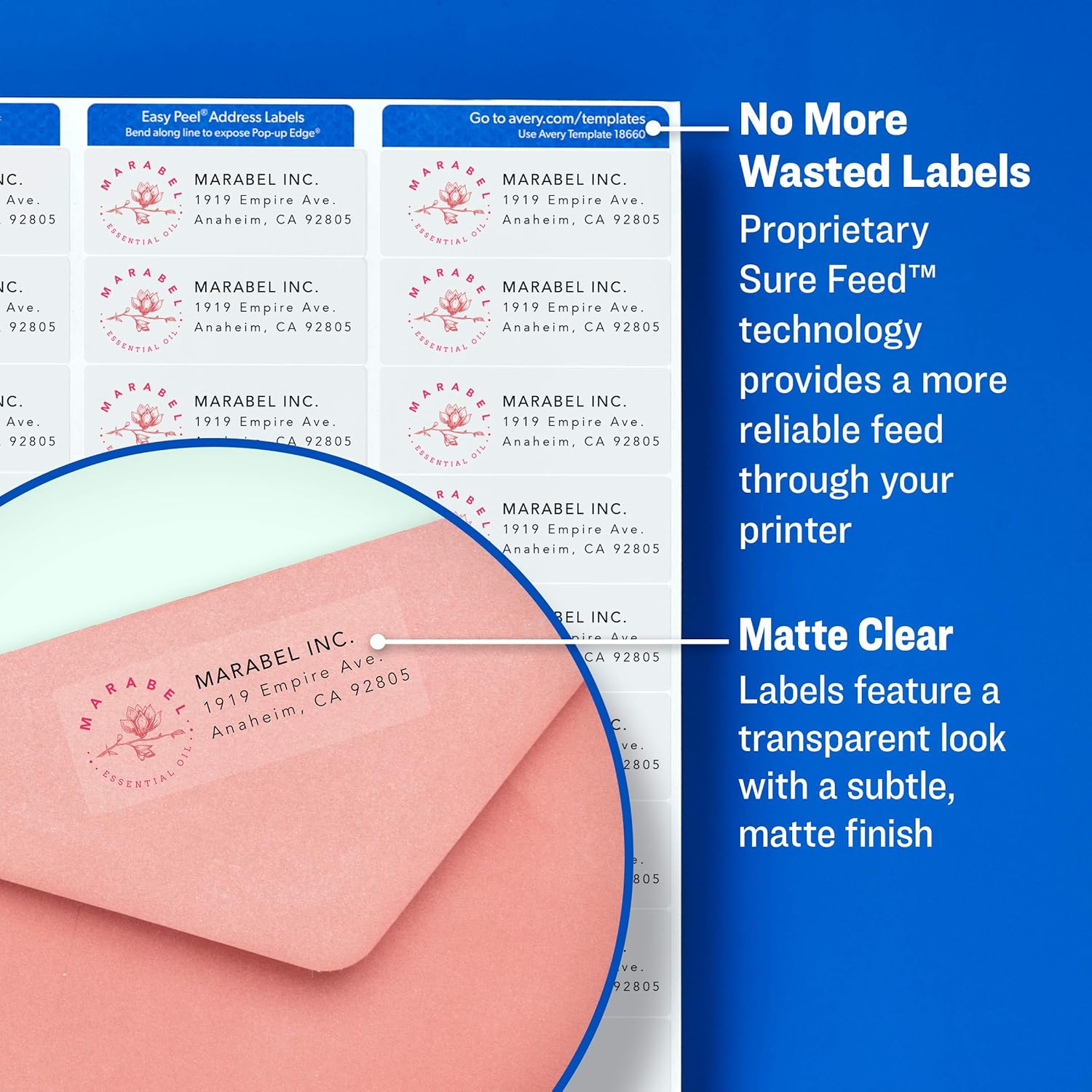 Avery Matte Frosted Clear Address Labels For Inkjet Printers 1 X 2 5 Avery Matte Frosted Clear Address Labels For Inkjet Printers 1 X 2 5