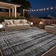 Amazon.com: MontVoo Outdoor Rug Waterproof 9x12 ft with Strip Lights ...