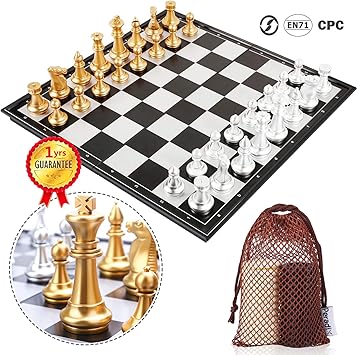 Amazon.com: Peradix Chess Checkers Set 2 in 1, Magnetic Chess Pieces ...