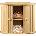 Amazon.com - Navaris Wooden Bread Box - Countertop Kitchen Farmhouse ...