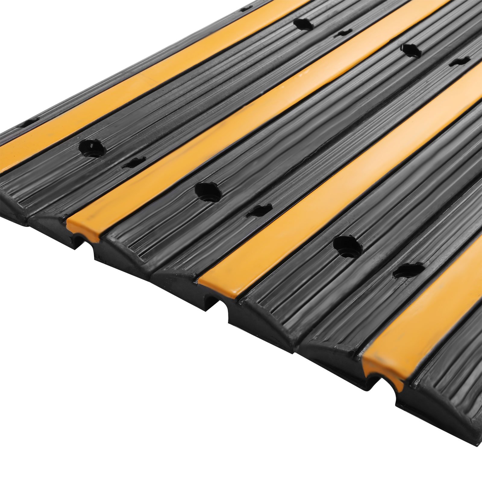 Happybuy 4 Pack of 1-Channel Rubber Cable Protector Ramps Heavy Duty ...