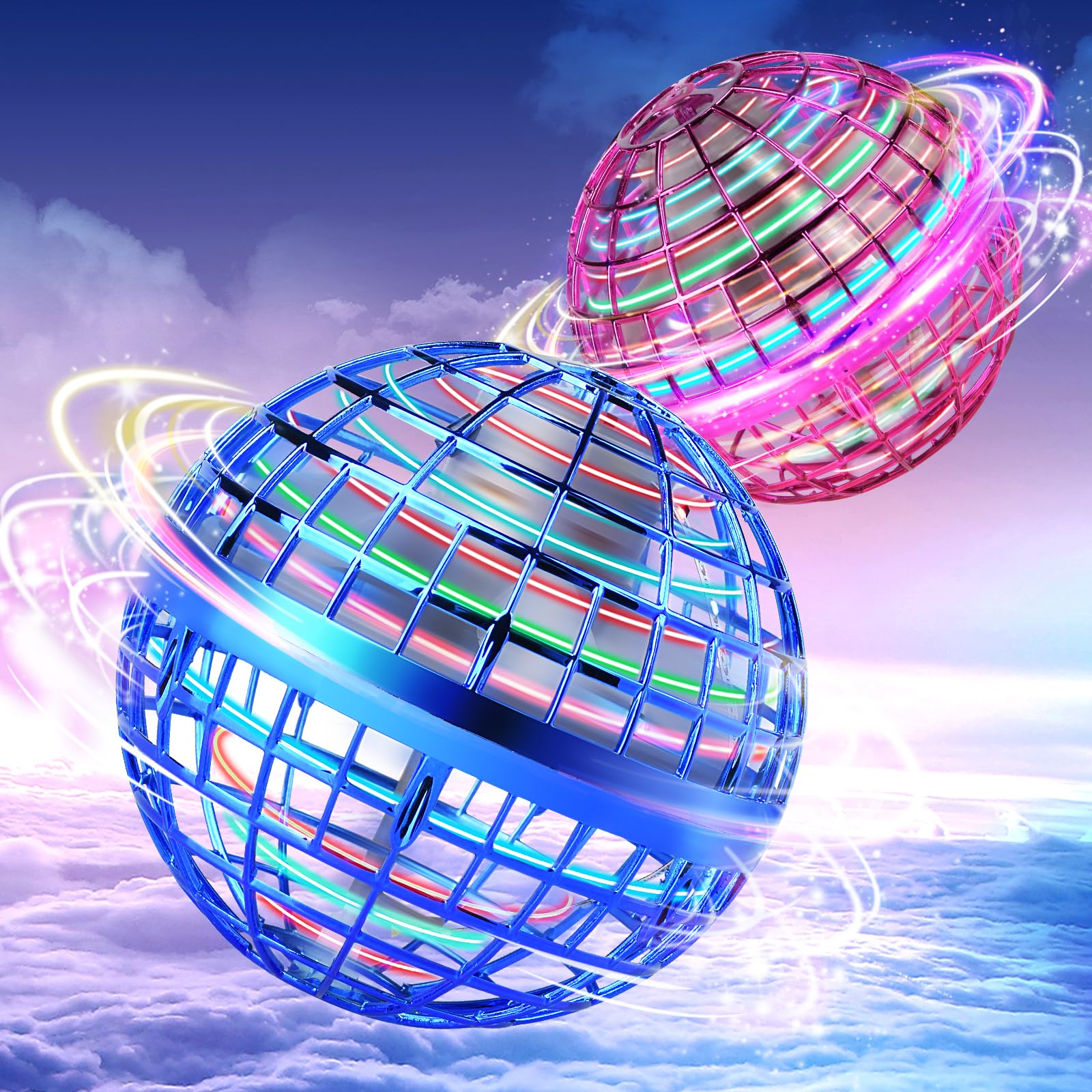 Galaxy Ball 2024 Upgraded, 2Pack Hand-Controlled Flying Orb Ball Toy ...