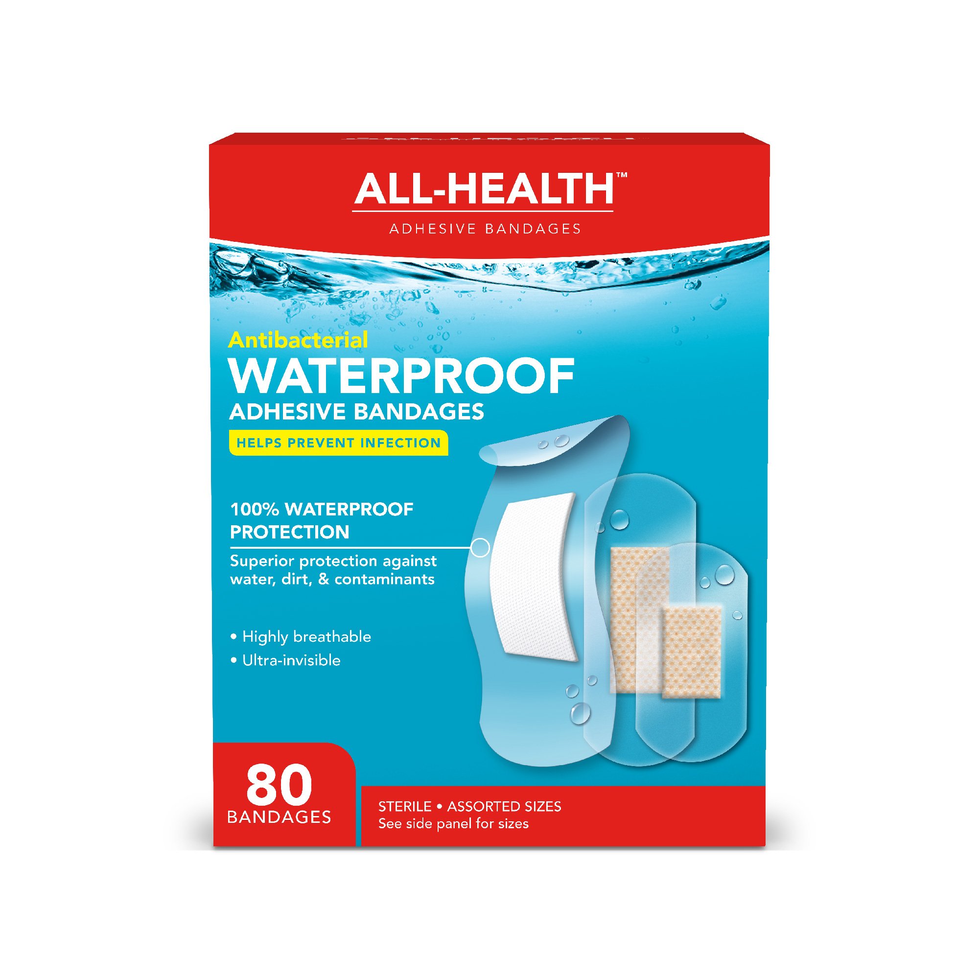 Amazon.com: All-Health Clear Waterproof Adhesive Bandages, 2 x 3-1/2 ...